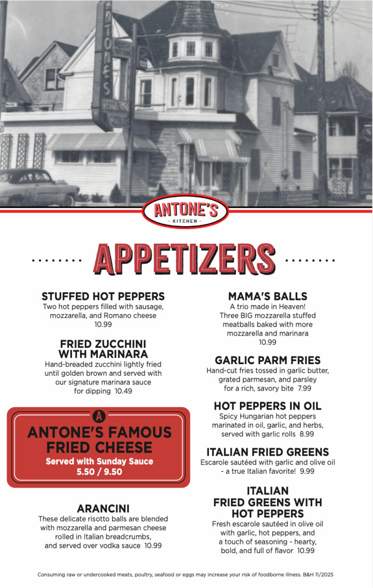 Antone's Kitchen | Menu | Antone's Kitchen