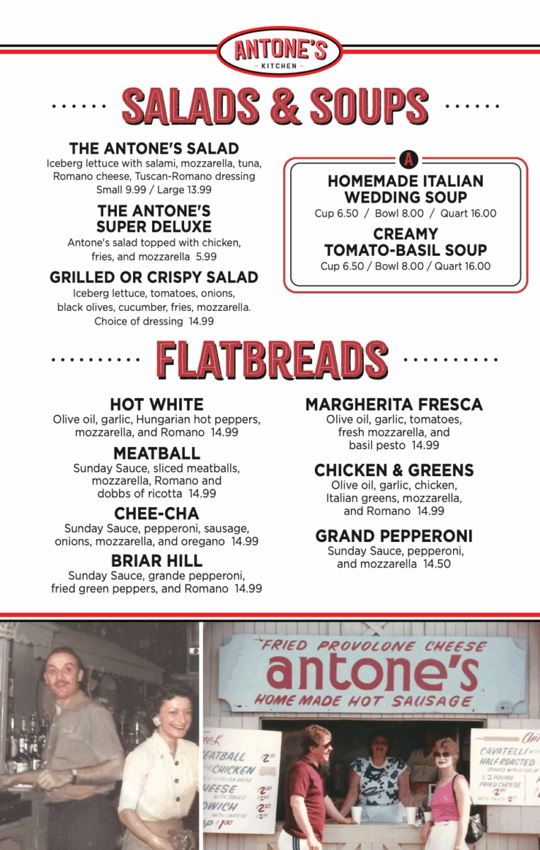 Antone's Kitchen | Menu | Antone's Kitchen
