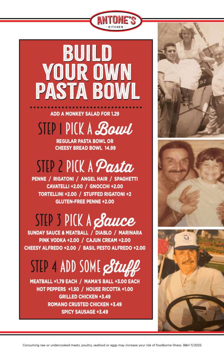 Antone's Kitchen | Menu | Antone's Kitchen